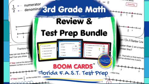 3rd and 4th Grade Florida FAST Math Test Prep BUNDLE by Mrs Lena
