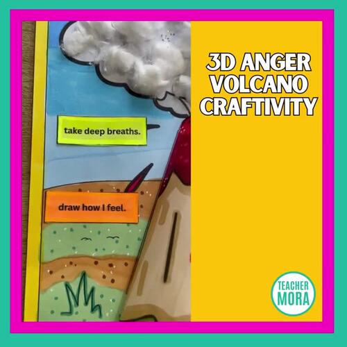 3D Anger Management Volcano Craft | Coping Strategies | Emotional ...