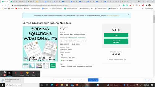 Solving Equations with Rational Numbers Guided Notes Practice Homework ...
