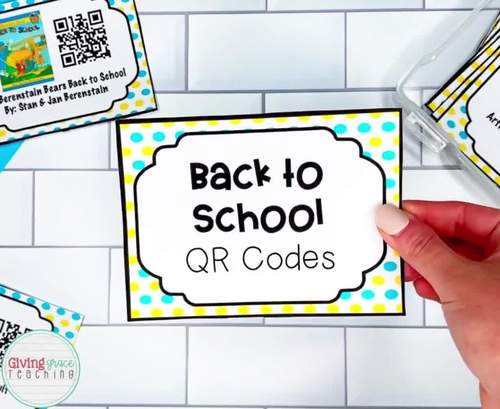 Back to School QR Codes Read Aloud by Giving Grace Teaching | TPT