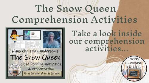 The Snow Queen Reading Comprehension Hans Christian Andersen | 5th-6th ...