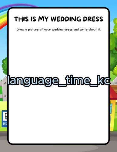 =Preschool wedding printable esl activity book by LanguageTime | TPT