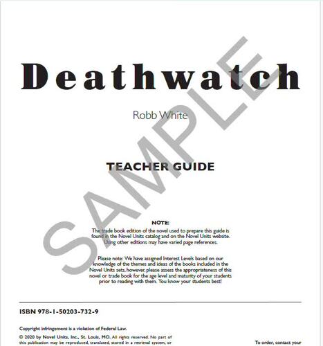 Deathwatch Novel Units® Teacher Guide Novel Study | TPT