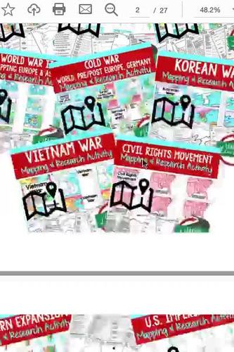 American History Mapping Activity & Research Graphic Organizer, Google ...