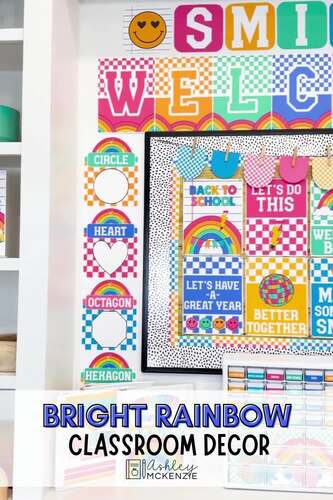 Bright Rainbow Classroom Decor Bundle | Editable Back to School Smiles ...