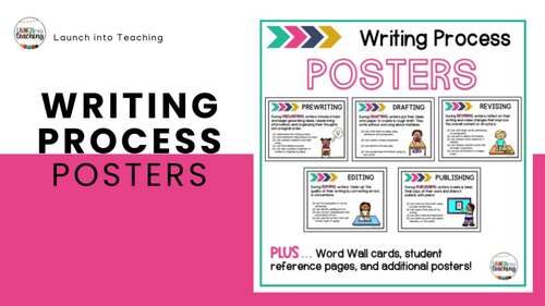 Writing Process Posters by Natalie Rance - Launch Into Teaching | TPT