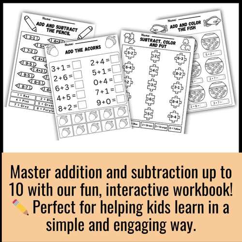 Addition and Subtraction Worksheets First Grade | Math Fact Fluency Games