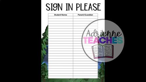 Meet The Teacher or Open House Kit for Back to School, Editable, Forest ...