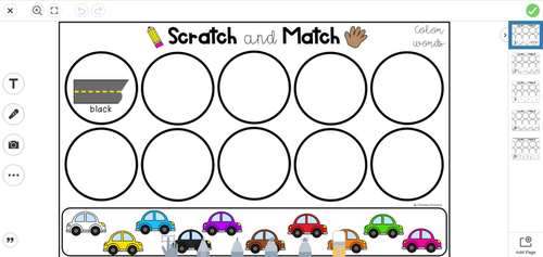 Seesaw Color Words Scratch and Match by Created by Chelsea | TPT