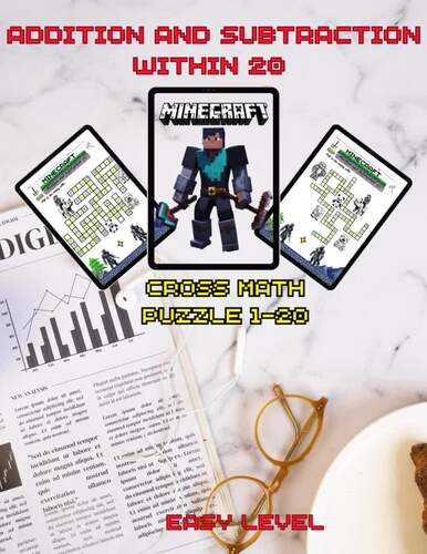 Addition and Subtraction Within 20 Part#1 -Minecraft Cross Math Puzzle ...