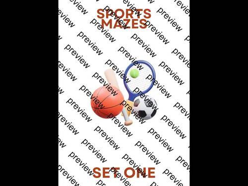 Sports Mazes Team Individual Olympic Equipment 2nd 3rd 4th 5th Grade ESL