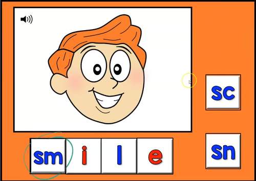 Boom Cards ™ S Blends with sk st sc sm sn sp sl sw by Annie's ABC's and ...