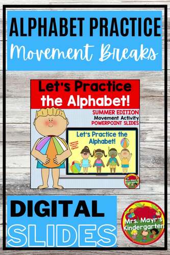 Summer Alphabet Fluency Slides Movement Brain Break by Mrs Mayr's ...