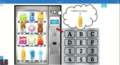 Using a Vending Machine - Independent Skills - Boom Cards & Interactive PDF