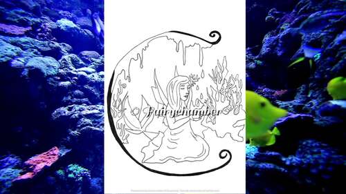 Letter C Mermaid Coloring Page For Kids And Adults Corals & Fantasy