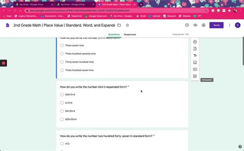 Google Forms™ Distance Learning | 2nd Math Problem Solving Paperless ...