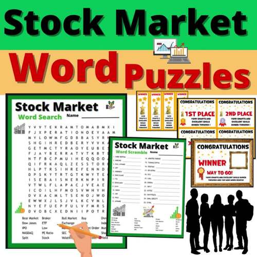 Stock Market Word Search Puzzles Activity No Prep Resource by ...