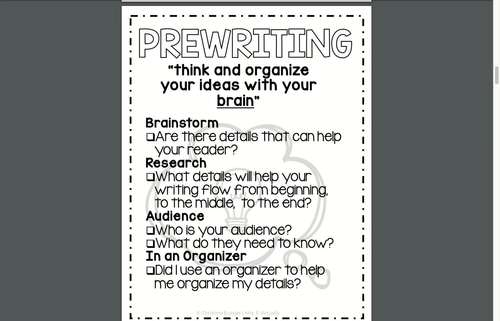 Common Core Aligned Writing Process Checklists by Mrs E Virtually