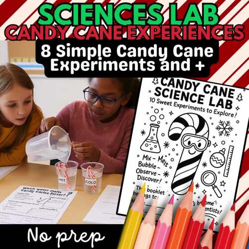 Candy Cane Science Experiment | K–3 Christmas | Scientific Method Booklet