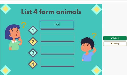 Categories List the Items BOOM CARDS™/ NO PREP / Semantic Language
