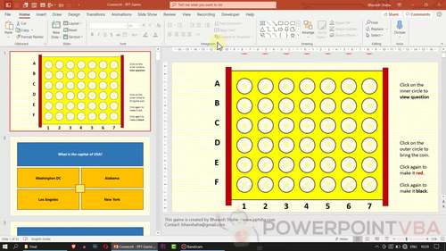 Connect4 - Classroom Review Game Template - PowerPoint Quiz Game