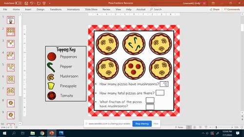 Digital Fraction Pizzeria Learning Activities & Assessment by Emily Wong