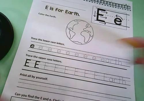 Handwriting Practice Worksheet Activity Letter E by Literacy Fundamentals