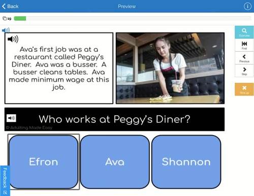Vocation Simplified Reading Comprehension Digital Task Cards | TPT