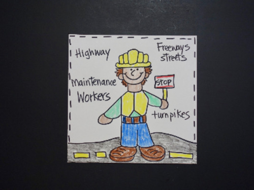 Let's Draw Community Helpers! (Highway Maintenance Worker)! | TPT