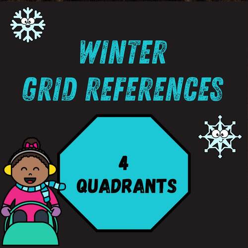Winter Grid Reference with Four Quadrant Coordinates by Slippery Tippy Toes