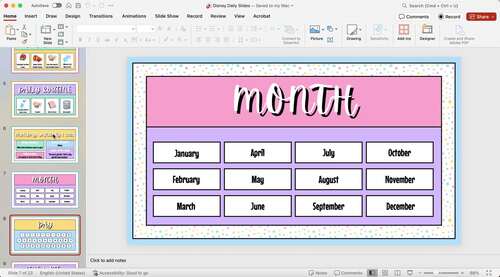 Disney-Inspired Daily Slides *EDITABLE* by Your Counselor Bestie
