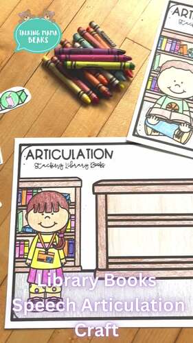 Back To School Library Books Speech Articulation Craft by Talking Mama ...