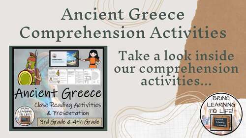 Ancient Greece Close Reading Passage & Comprehension Activities | 3rd ...