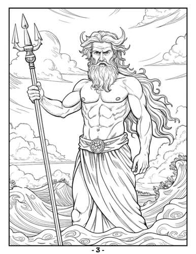 Greek Gods Coloring Pages: Fantasy Coloring Book of Greek Mythology