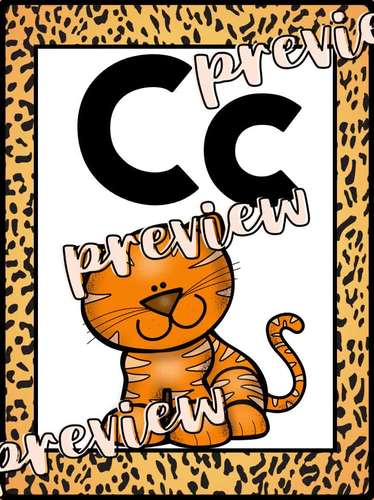 Jungle Safari Animals Alphabet and Number Posters by Anh Huynh | TPT