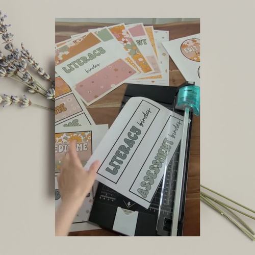 Boho Groovy Retro Binders, Spines, and Labels | 70s Retro Classroom Decor