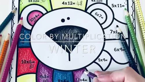 Winter Color By Multiplication Worksheets 3rd Grade Winter Morning Work