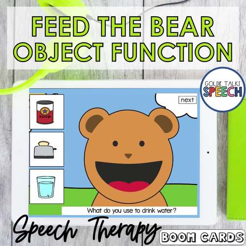 Object Function Feed the Bear Activity Boom Cards | Language | Speech ...