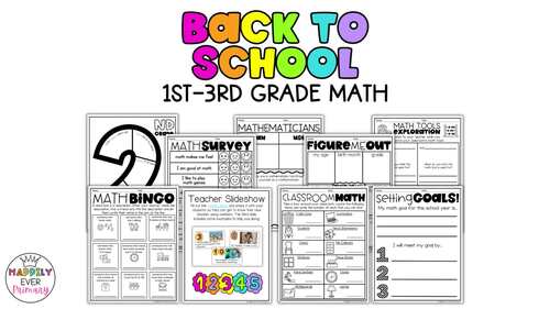 Back to School Math Activities for First Week of School | 1st 2nd 3rd Grade
