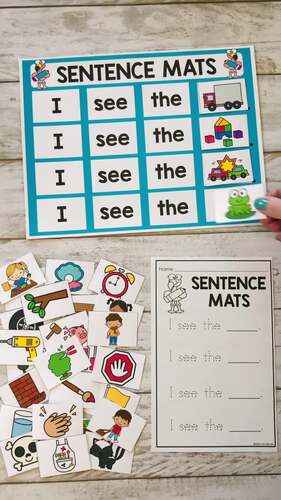 Self Checking Sentence Fluency - Beginning Writing - Beginning Blends Mats