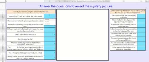 Digital Science Pixel Art Mystery Picture Earth's Rotation and ...