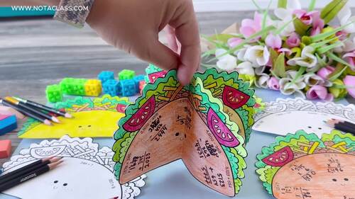 4th Grade Math Taco Craft Bundle | Cinco de Mayo Math Spiral Review ...