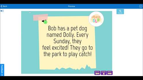 Short Interactive Stories: Three-Sentence Stories (Bob's Day) Boom Cards™