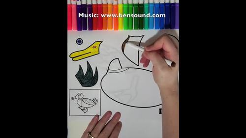 Cut and Paste a Duck Craft Fine Motor Scissor Skills Activity Farm Animals