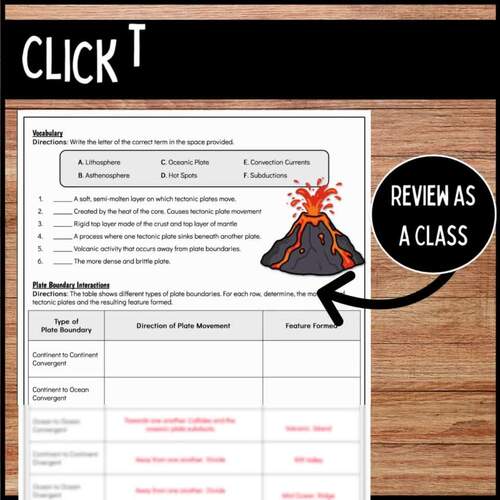 Plate Tectonic Boundaries Geological Formations Practice Worksheet TEKS ...