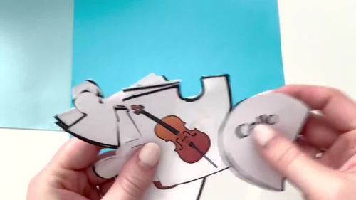 Instruments of the Orchestra Families Heart Matching Game for Music Centers