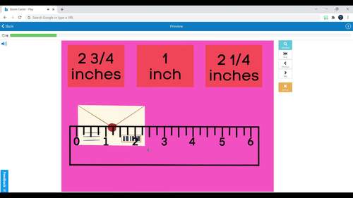 Measuring Length Valentine's Day Boom Cards by Hands on Learning LLC
