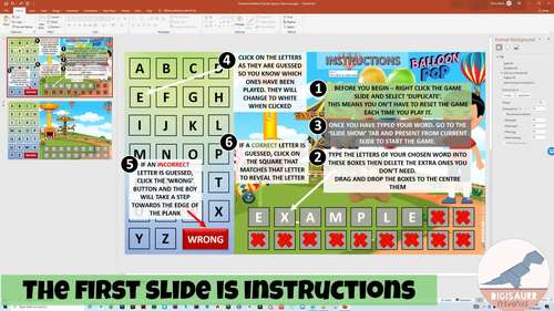 Balloon Pop - Interactive Digital Hangman Game for PowerPoint by ...
