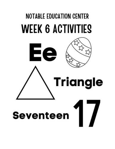 Notable's Pre-K Week 2 - 7 lesson Plans by Notable Education Center