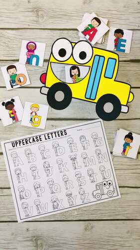 Load the Bus Uppercase and Lowercase Letter Match | TPT